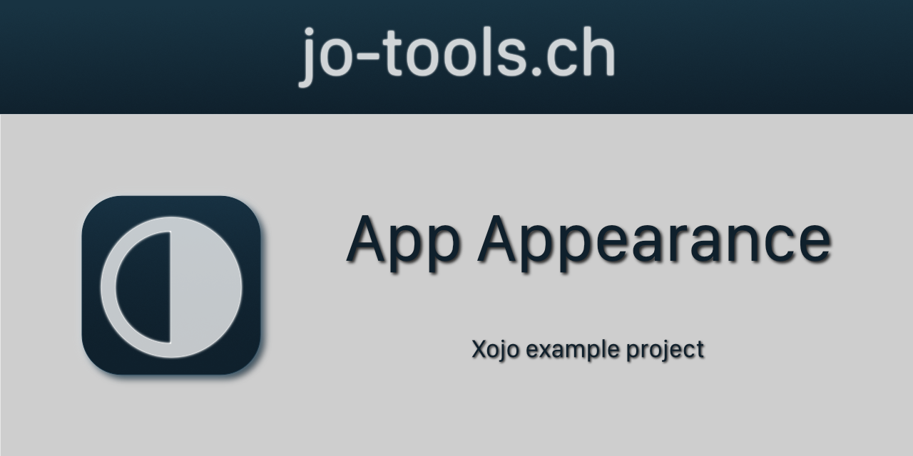 GitHub - jo-tools/app-appearance: Xojo example project: App Appearance