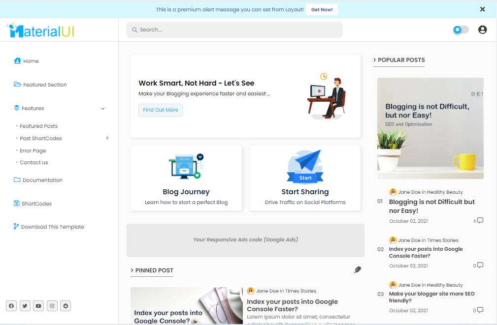 Material-UI-Blogger-Premium--Themes/Material UI Free Version.xml at ...