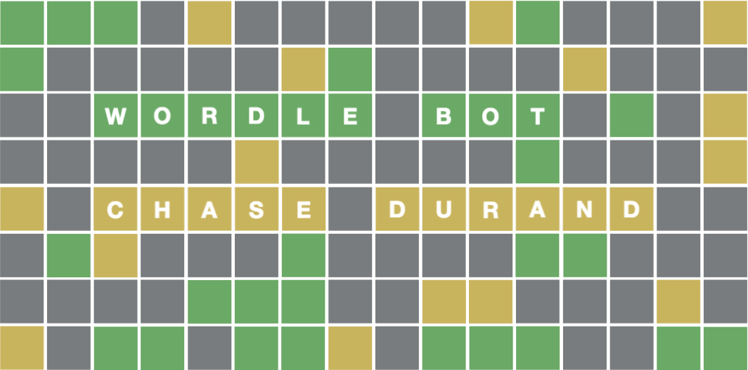 GitHub - ChaseDurand/wordle-bot: Experiementations with Wordle. Probably the first of its kind.