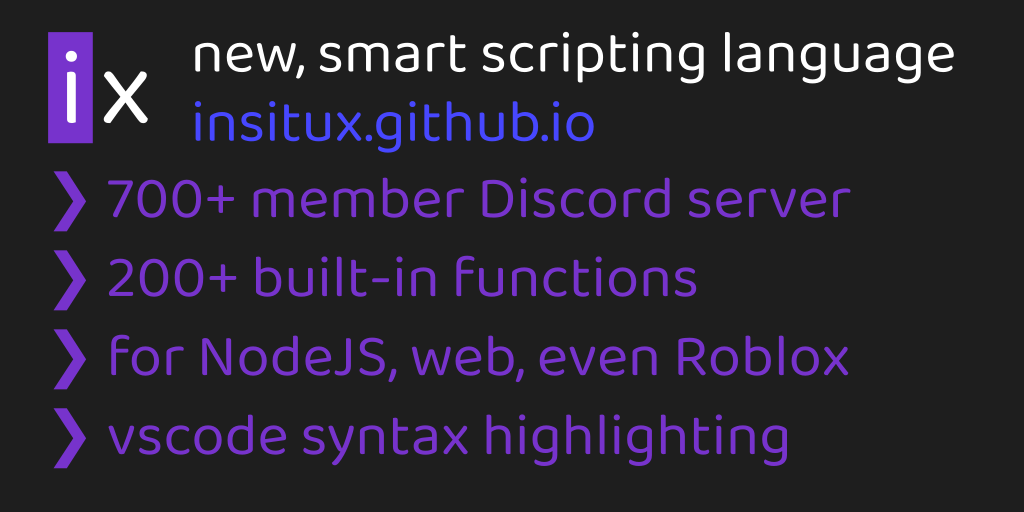 GitHub - insitux/insitux.github.io: Website for an extensible scripting language made to be ...