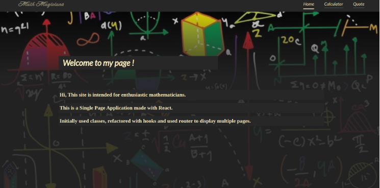 GitHub - DeVuDeveloper/Math-Magicians: React app Calculator