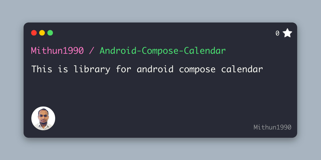 GitHub - Mithun1990/Android-Compose-Calendar: This is library for android compose calendar