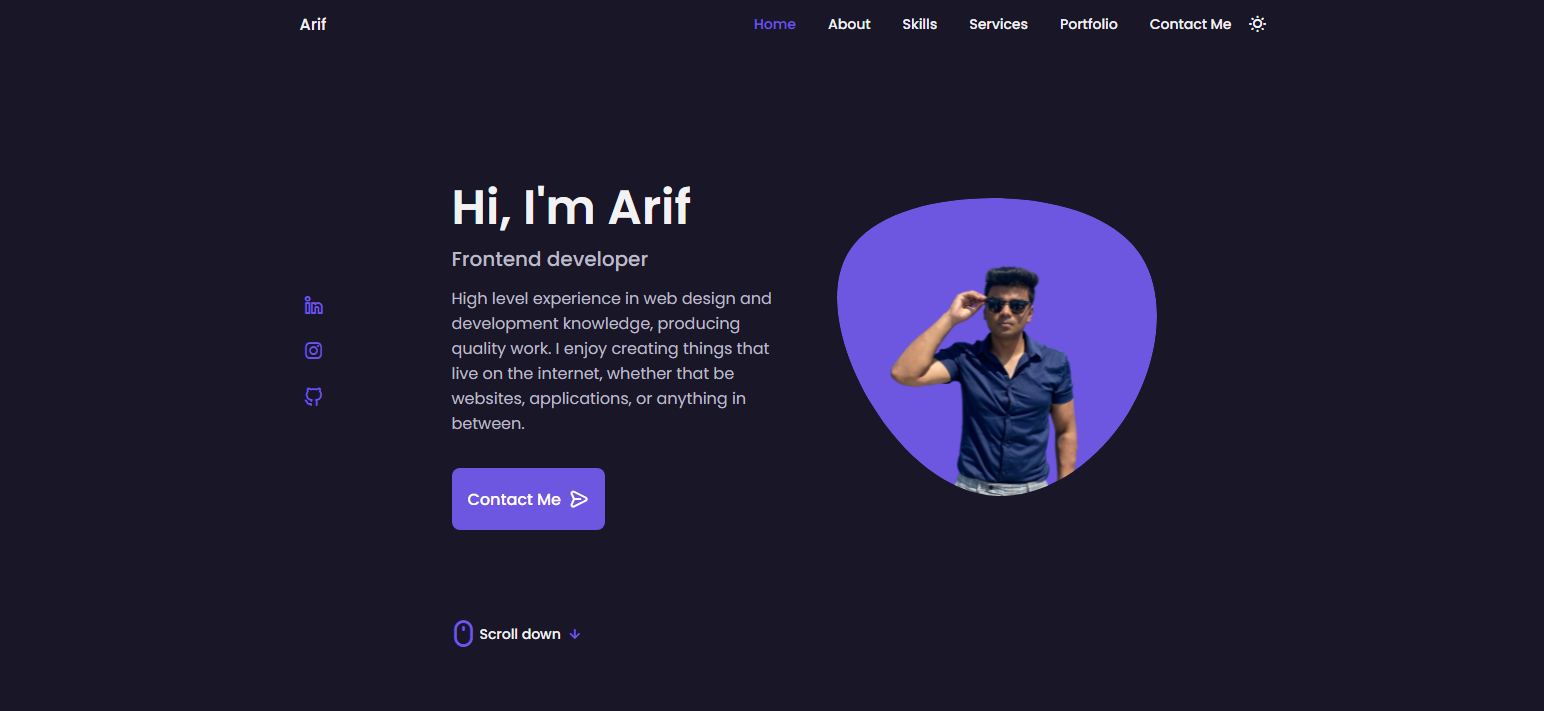 GitHub - mdarifuzzaman11/Md_Arifuzzaman_Portfolio: Responsive Personal ...