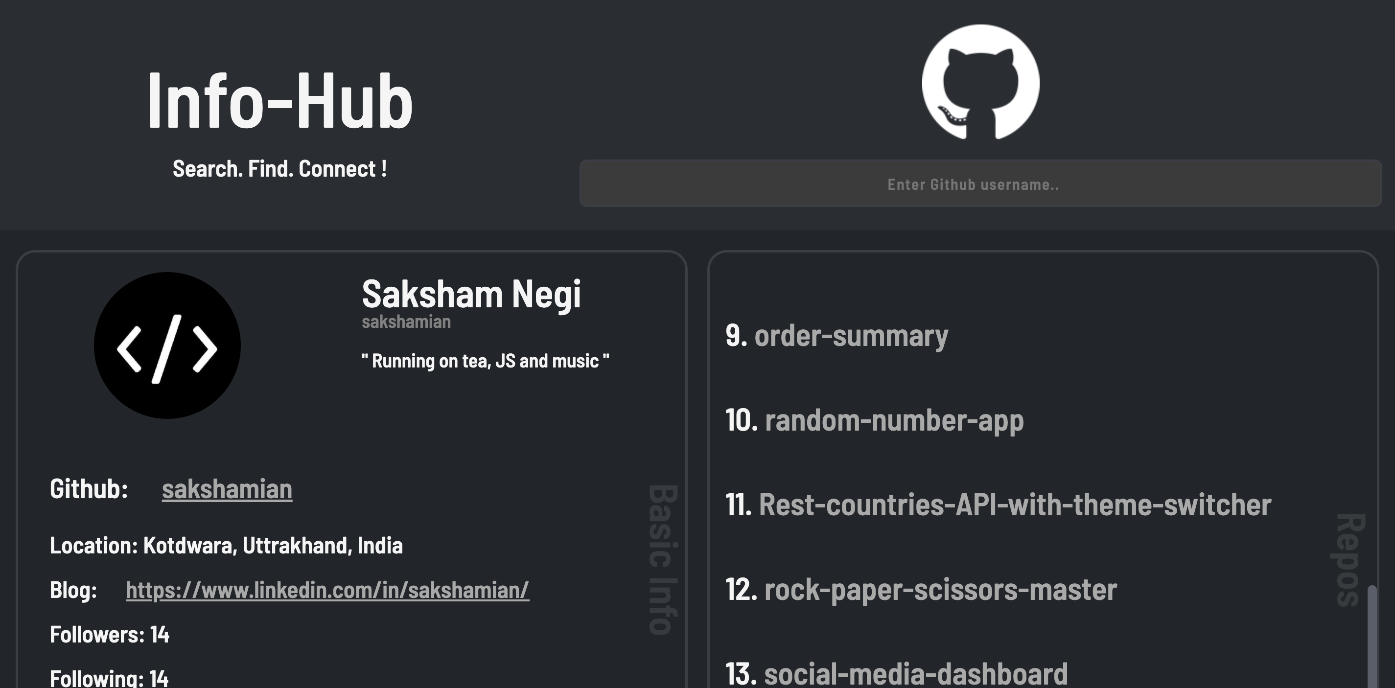 GitHub - sakshamian/Info-hub