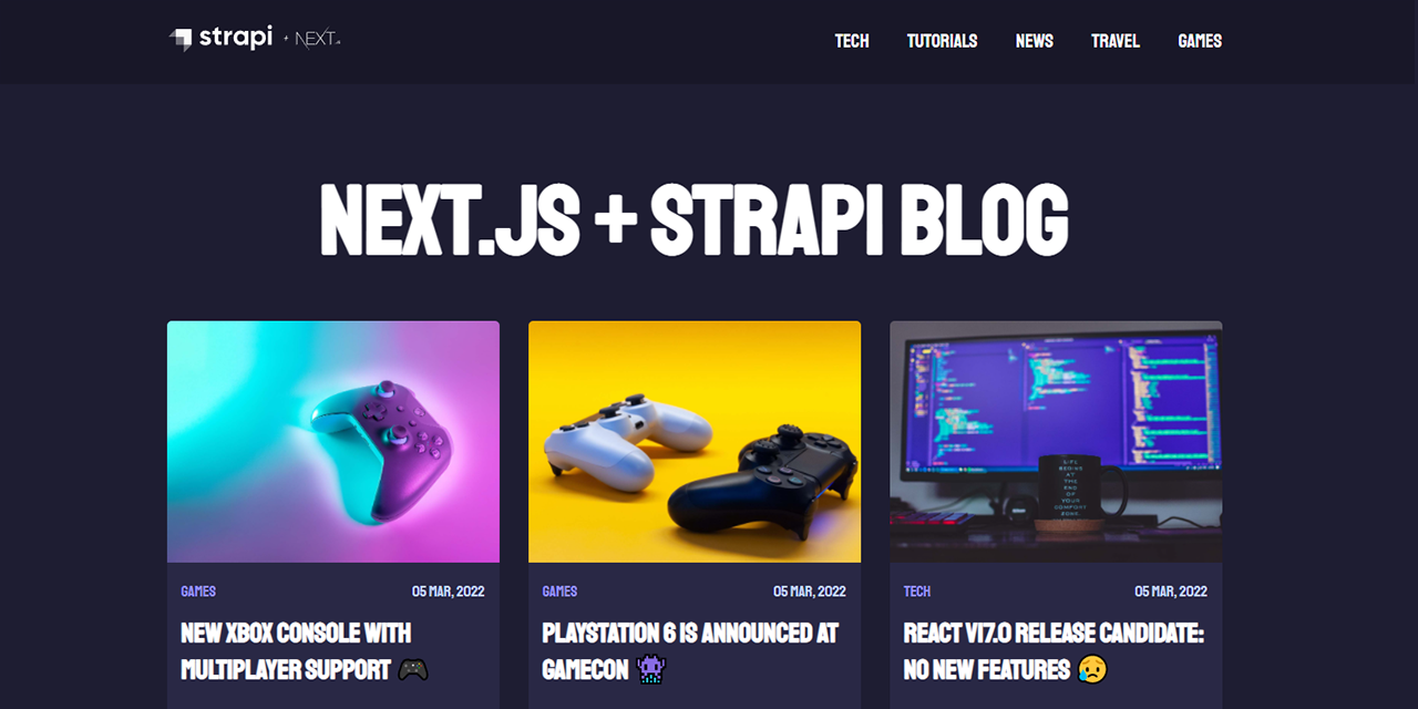 GitHub - nicklima/strapi-blog-frontend-next: Frontend application of a Headless blog using ...