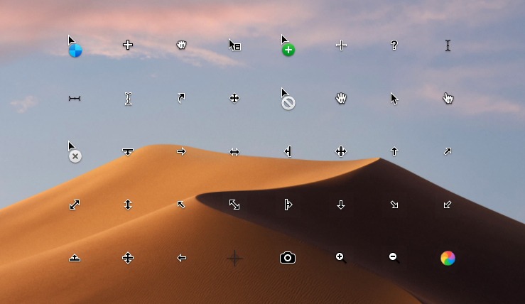 GitHub - daviddarnes/mac-cursors: All cursor icons from OS X, in SVG format
