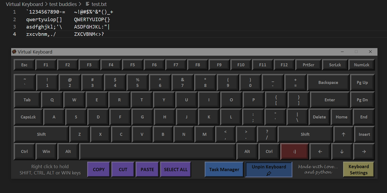 Virtual keyboard python GitHub Topics GitHub