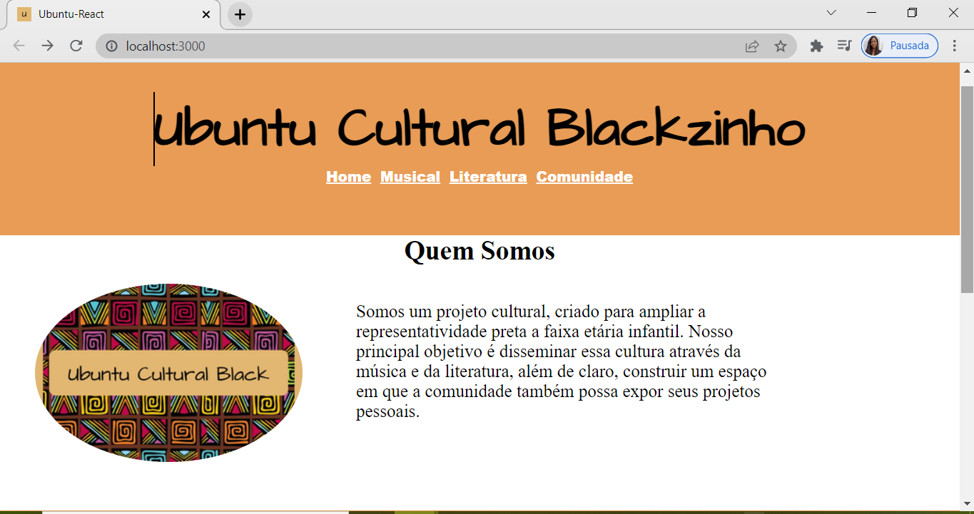 GitHub - nicklopesc/ubuntu-react: Projeto com o intuito de ampliar a representatividade preta ...