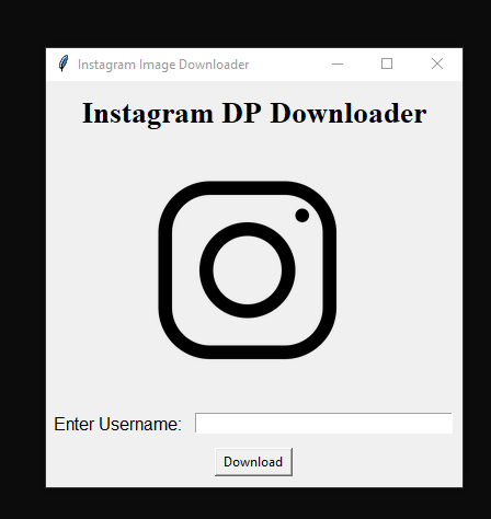 GitHub - iamvsz/Instagram-Dp-Downloader-for-PC: Download Instagram Dp using this utility.