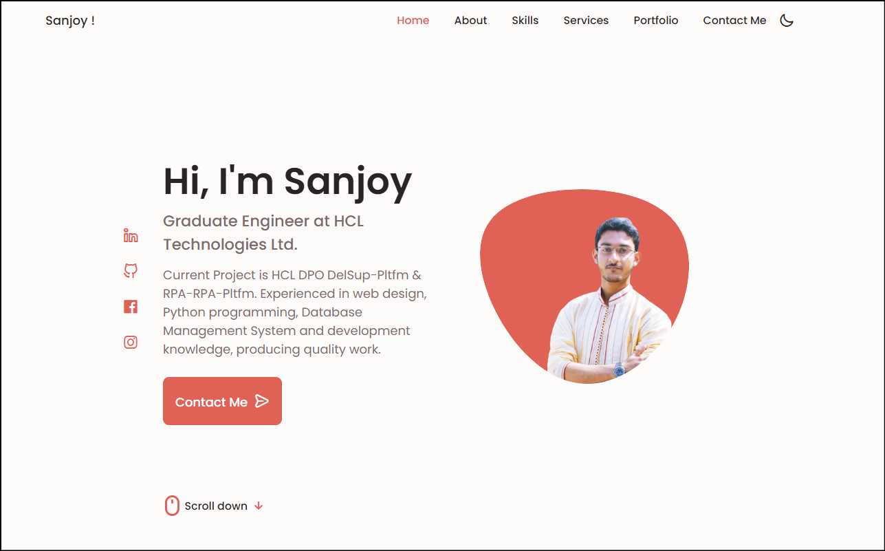 GitHub - Sanjoy-Chattopadhay/portfolio: My portfolio page is actually ...