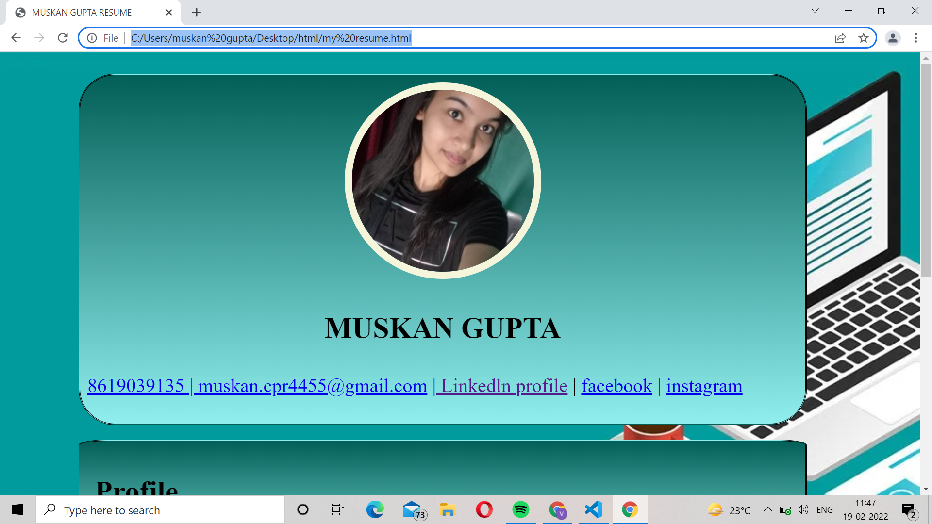 GitHub - muskan4455/portfolio