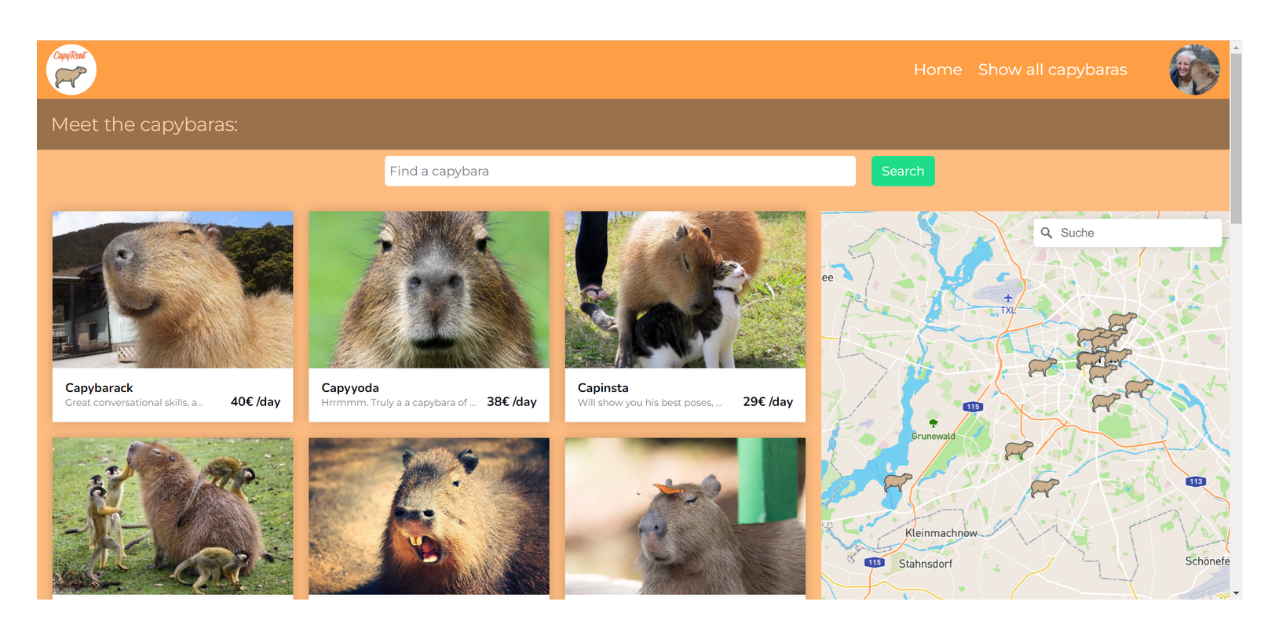 GitHub - iwonochka/CapyRent: My first web dev project, developed in a team of 4 - an AirBnB-like ...