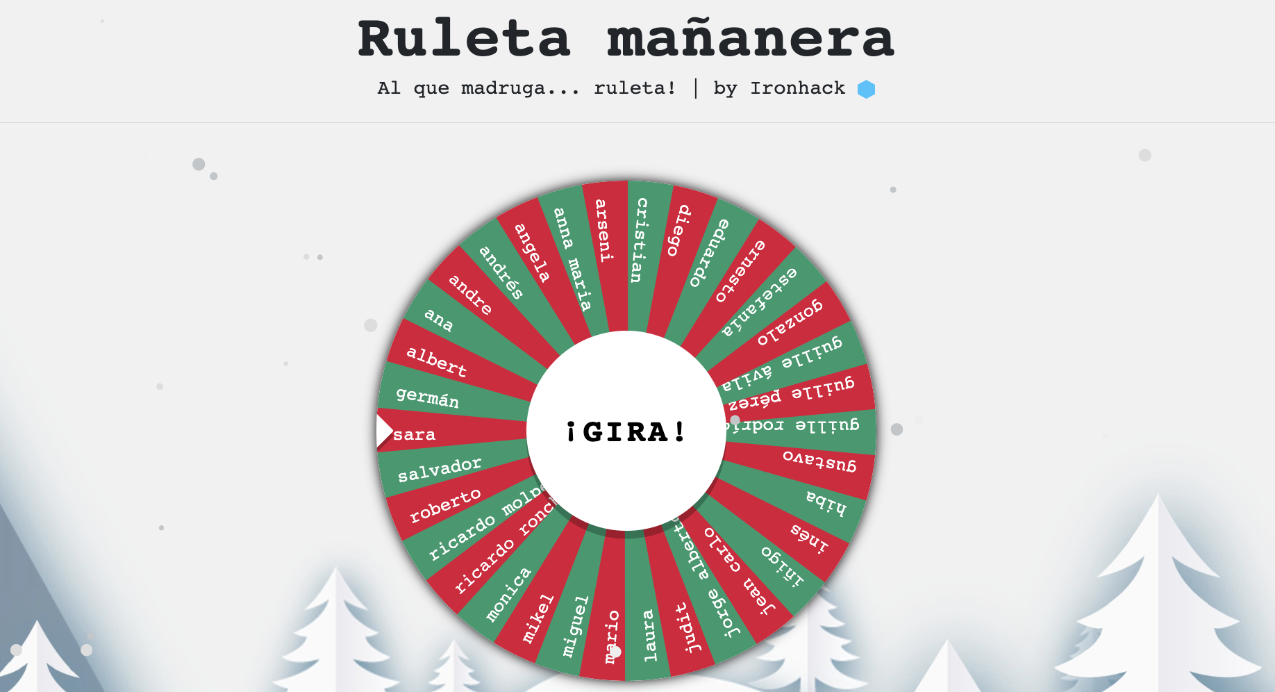 GitHub - german-alvarez-dev/morning-roulette: Ruleta repaso