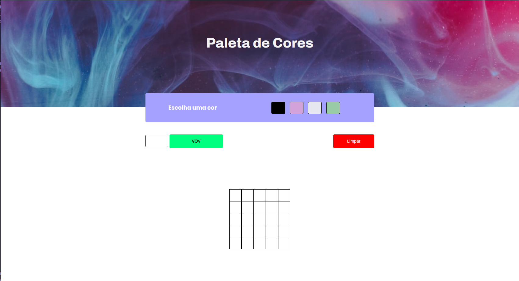 GitHub - diegotimao/pixels-art: Paleta de cores em javascript vanila ...