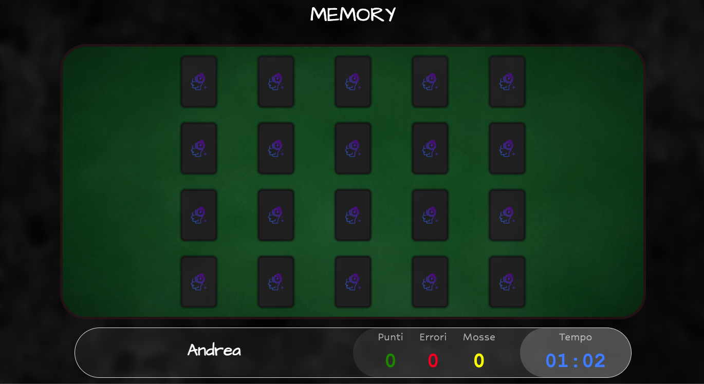 GitHub - otto78/memory: Gioco di carte Memory