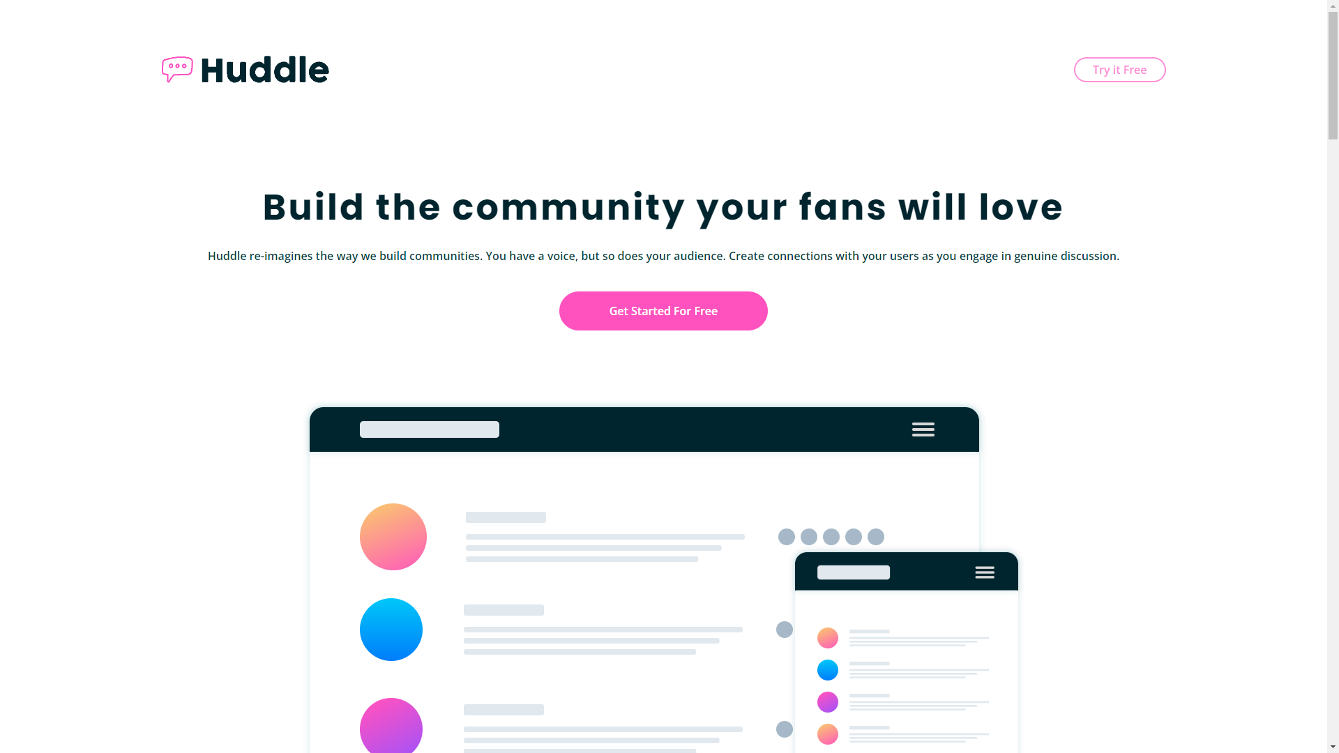 GitHub - gustavomarim/huddle-landing-page-css: Projeto criado do zero para o desafio Huddle ...