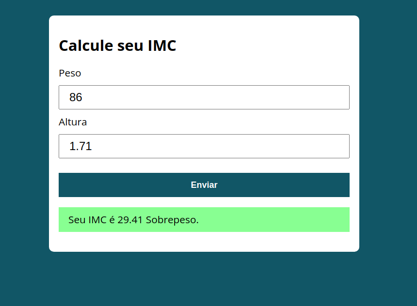 GitHub - andreknapik/calculadora_imc: Exercício de Aprendizado do Curso ...