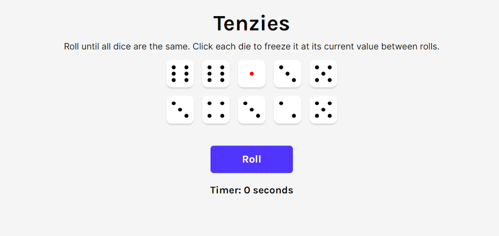 GitHub - sedcakmak/tenzies: Tenzies dice game done with React