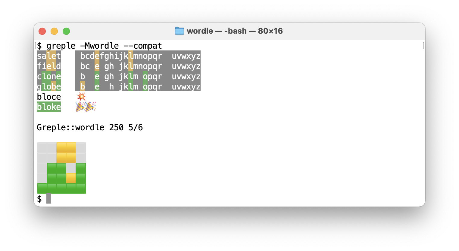 GitHub - kaz-utashiro/greple-wordle: Greple Wordle Module
