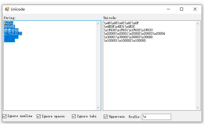 GitHub GuiWonder CharToUnicode Convert Any String To Unicode Convert Any Unicode s To 