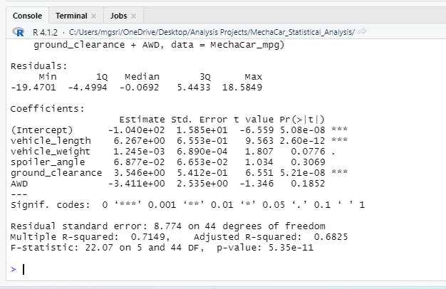 GitHub - mgsrichard/MechaCar_Statistical_Analysis: Statistical analysis ...