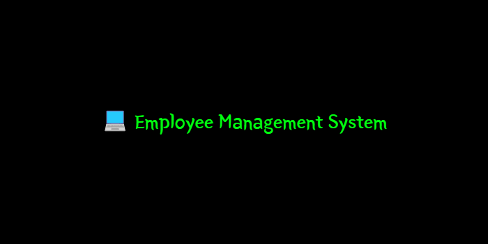 GitHub - Sudharshan281/Employee-Management-System: To manage employees data