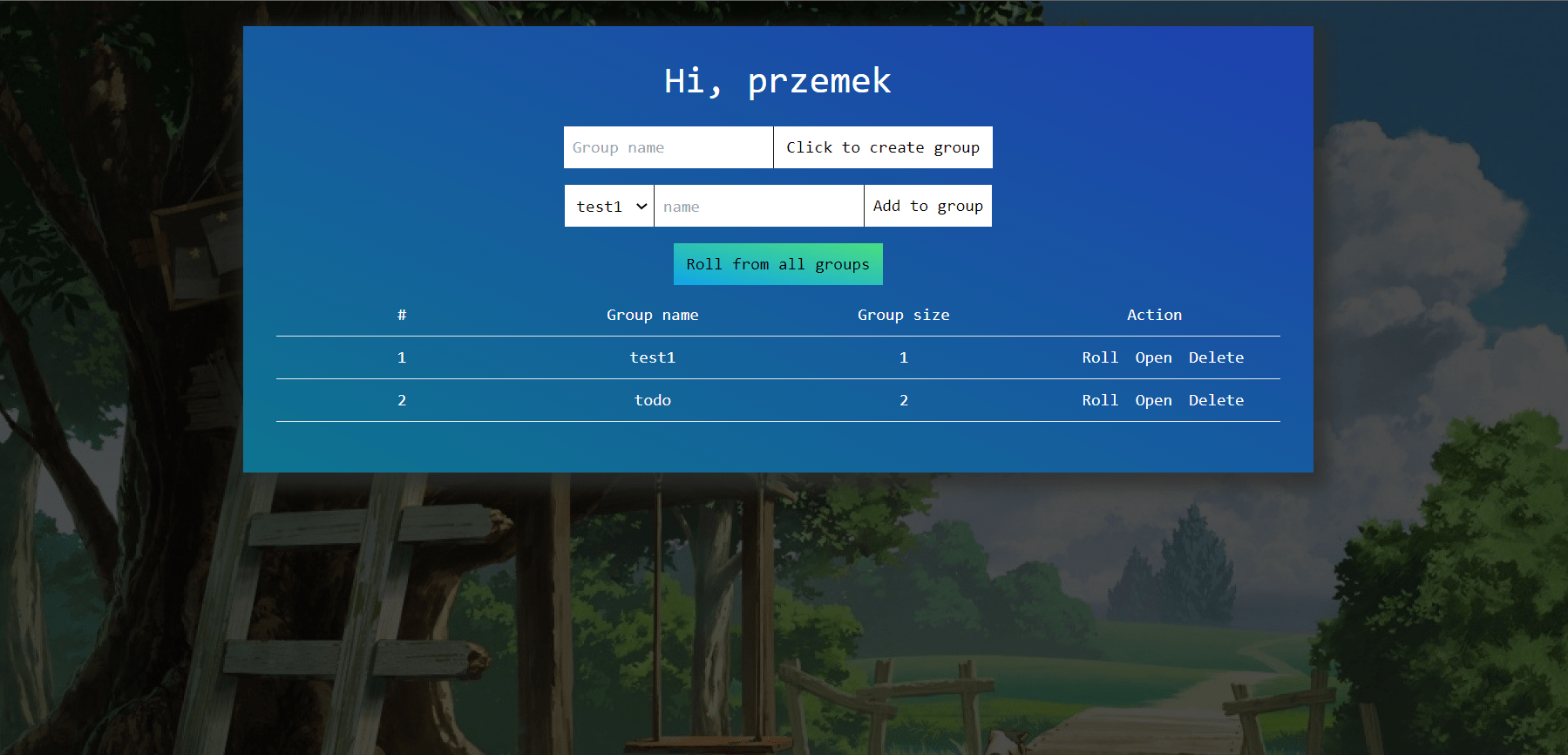 GitHub - pgilewski/baza: App to randomly roll entires within groups.