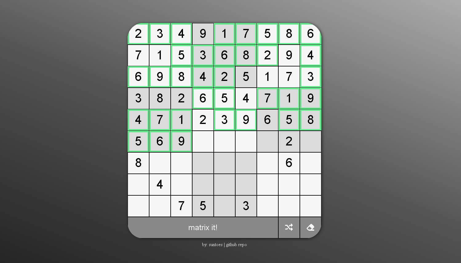 GitHub Suntoes sudoku matrix Sudoku Matrix A Sudoku Solver That 