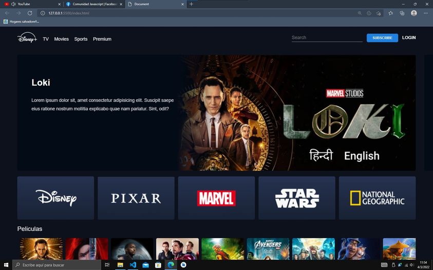 GitHub - Ederish/Disney-clone-javascript-vainilla: Un clon de disney ...