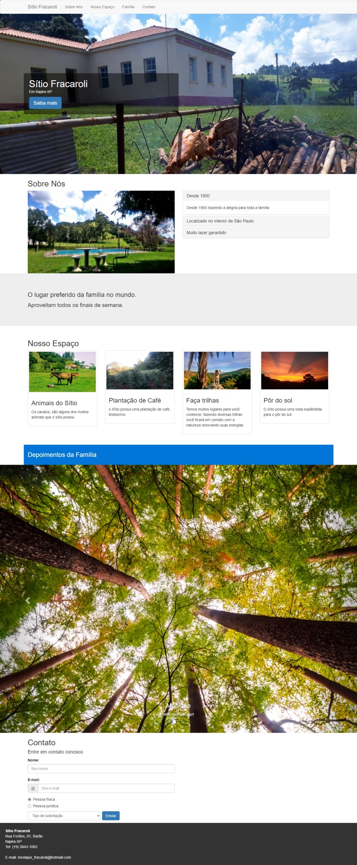 GitHub - MoniqueFracarolliCamargo/Bootstrap: Elaboração de uma página ...