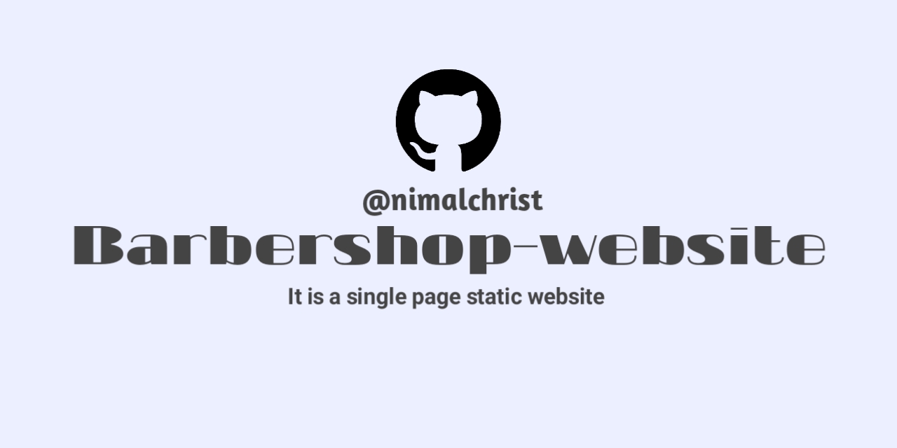 GitHub - nimalchrist/BarberShop_website
