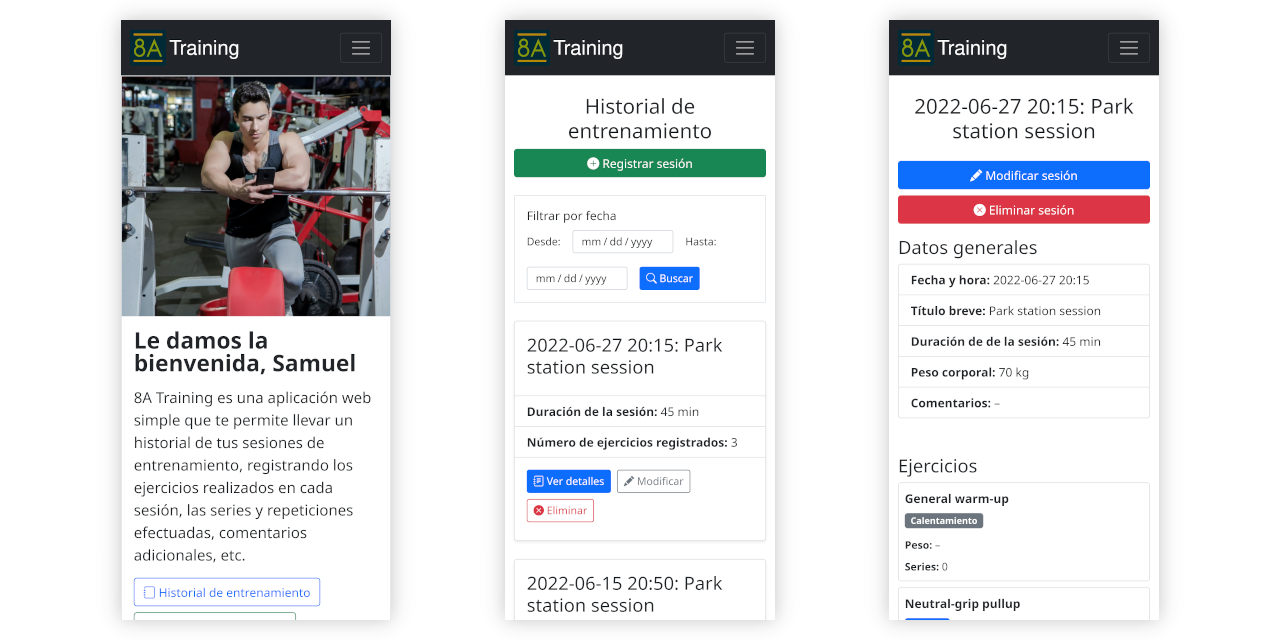 GitHub - S8A/umc-prw703-proyecto: Aplicación web para gestionar sesiones de entrenamiento, hecha ...