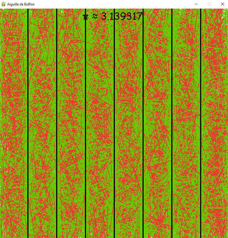 GitHub - AntoineTHEOBALDROSA/Buffon-s-needle-simulator: Buffon's needle simulator