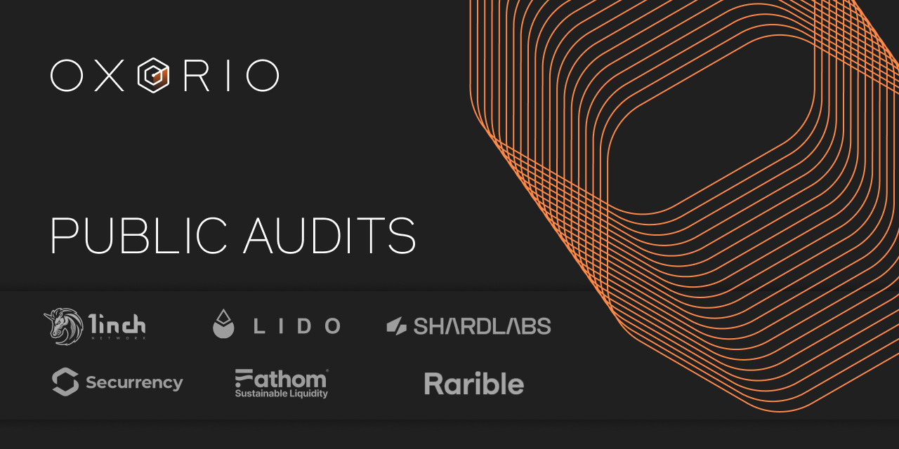 GitHub - oxor-io/public_audits: Oxorio team public security audits