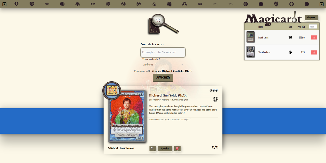 GitHub - SebF33/magicardt: Manage your MTG cards.