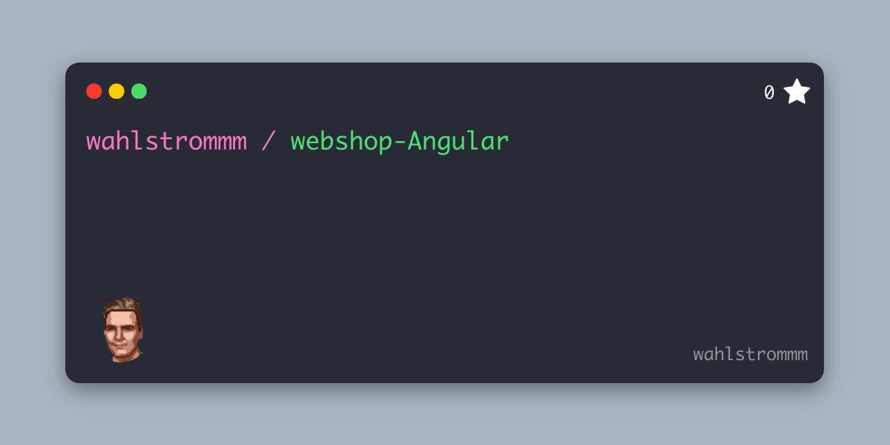 Github Wahlstrommm Webshop Angular School Assignment Medieinstitutet Angular Made A Webshop