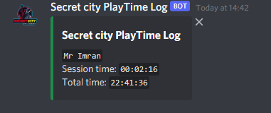 GitHub - mr-Imran/Fivem-Play-Time-Discord-Log: Get Fivem Player Time Log