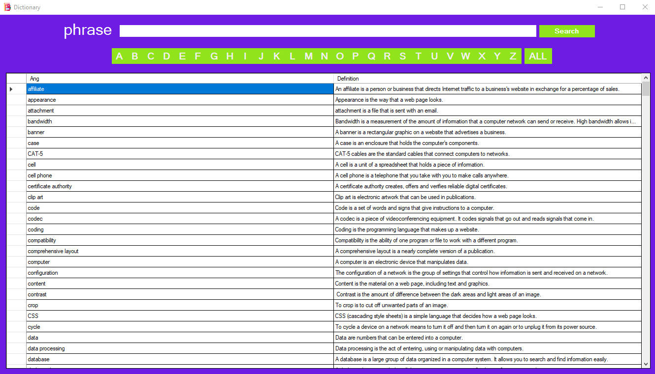 GitHub - XenkQ/ExcelDictionary