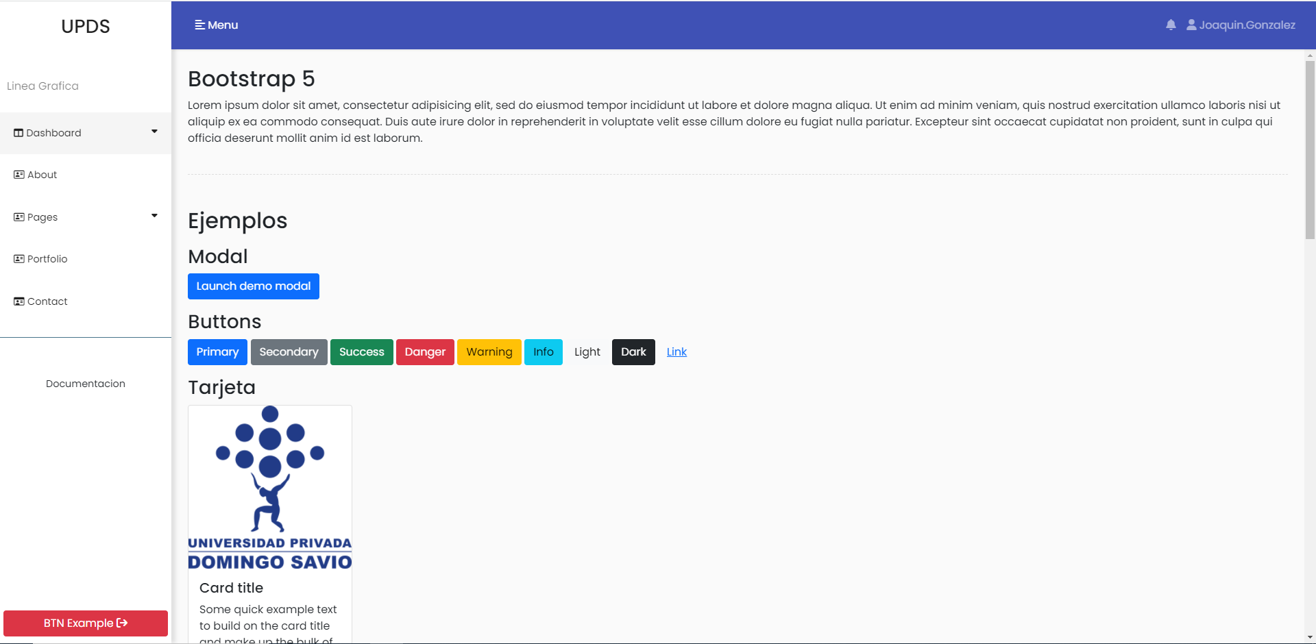 GitHub - joaquin98gv/LineaGraficaUPDS-HTML: Linea grafica web administrativa UPDS como plantilla ...