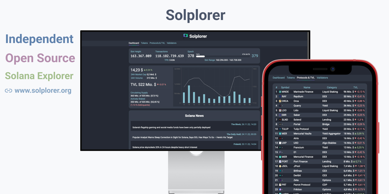 GitHub - ronnyhaase/solplorer: The independent and open-source Solana ...