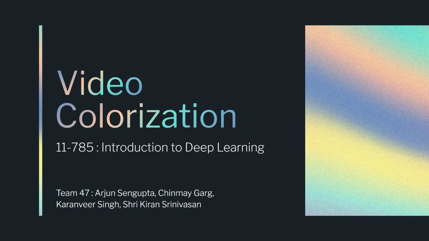 GitHub - nefario7/video-colorization: Video Colorization Implementations