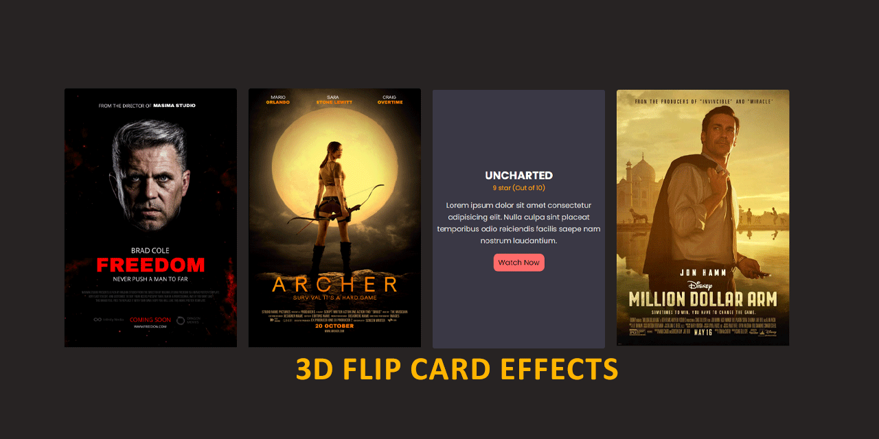 GitHub - codermahidul/flip-card-3d-movie