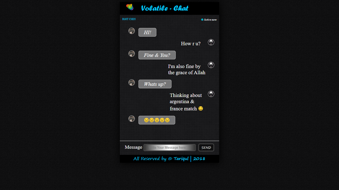 GitHub - tariqultais/Volatile_Chat: Volatile_Chat