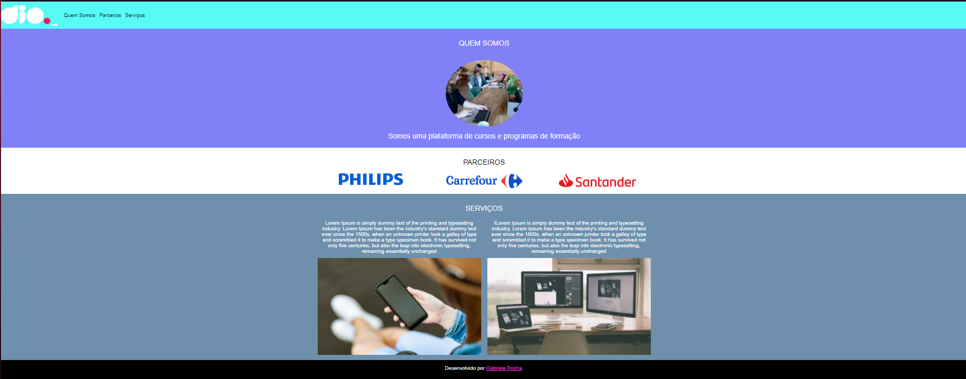 GitHub - gabyrocha/dio-bootstrap: Projeto utilizando bootstrap
