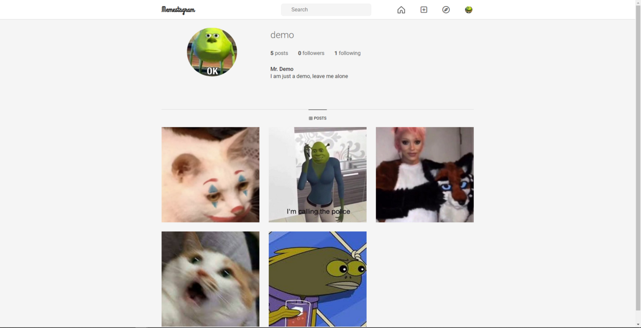 GitHub - AngelShuWei/Memestagram: Memestagram, an Instagram clone