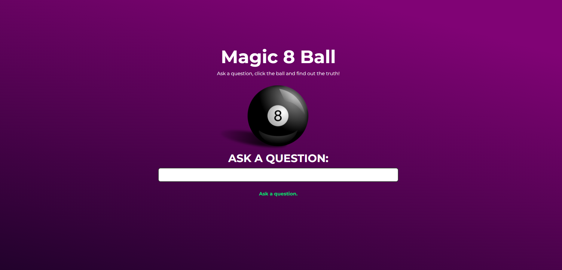 GitHub - Anna-Z-Krk/MagicBall: Ask question. The ball knows answer :-)