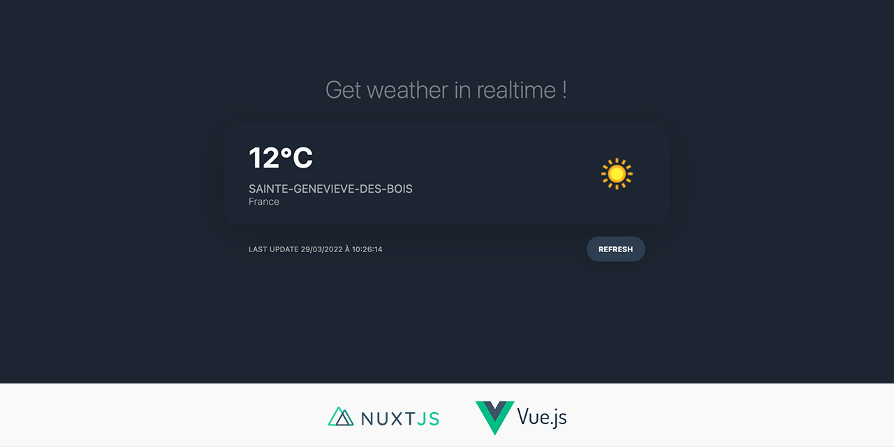 GitHub - jornatf/weather-nuxt-app: Get weather in realtime. App developed with Vue/Nuxjs.