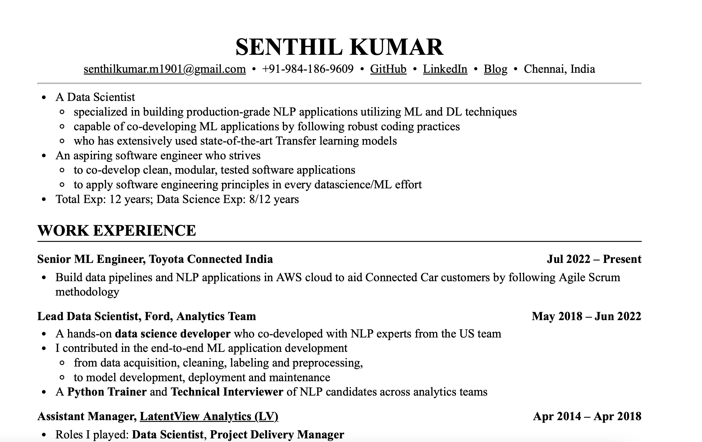 GitHub - senthilkumarm1901/myResume: A repo to build and host my resume ...