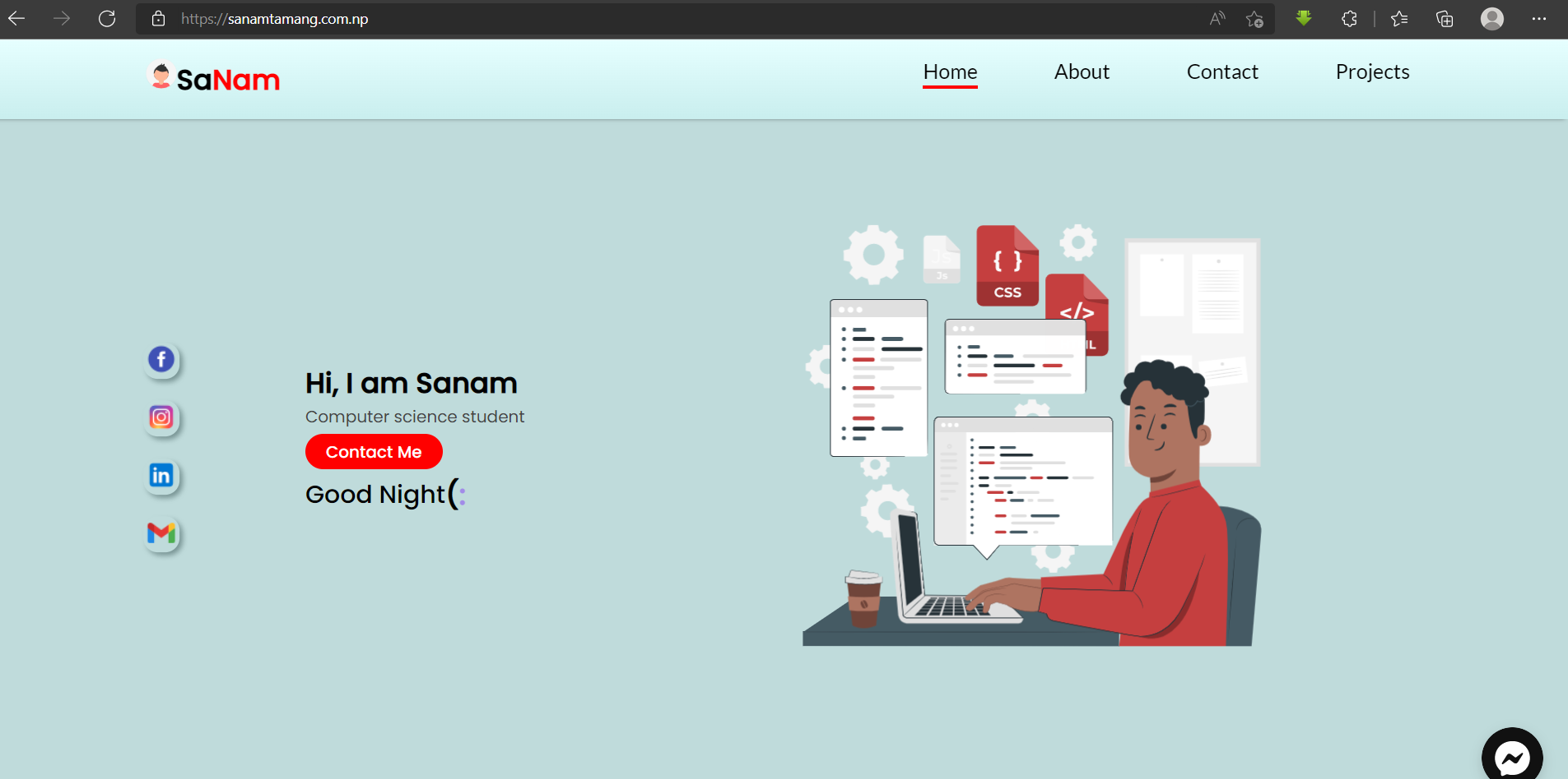 GitHub - sanam-tamang/Portfolio-Website: This is the my portfolio code which I have done using ...