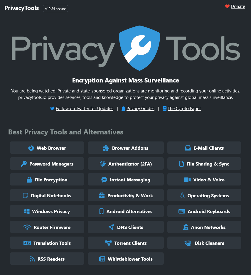 GitHub - privacytoolsIO/privacy-tools: Suggestions and Discussions for ...
